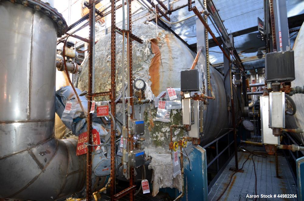 Used Pfaudler Adsorption Tank, 13,500 Gallon, Titanium, Horizontal. A