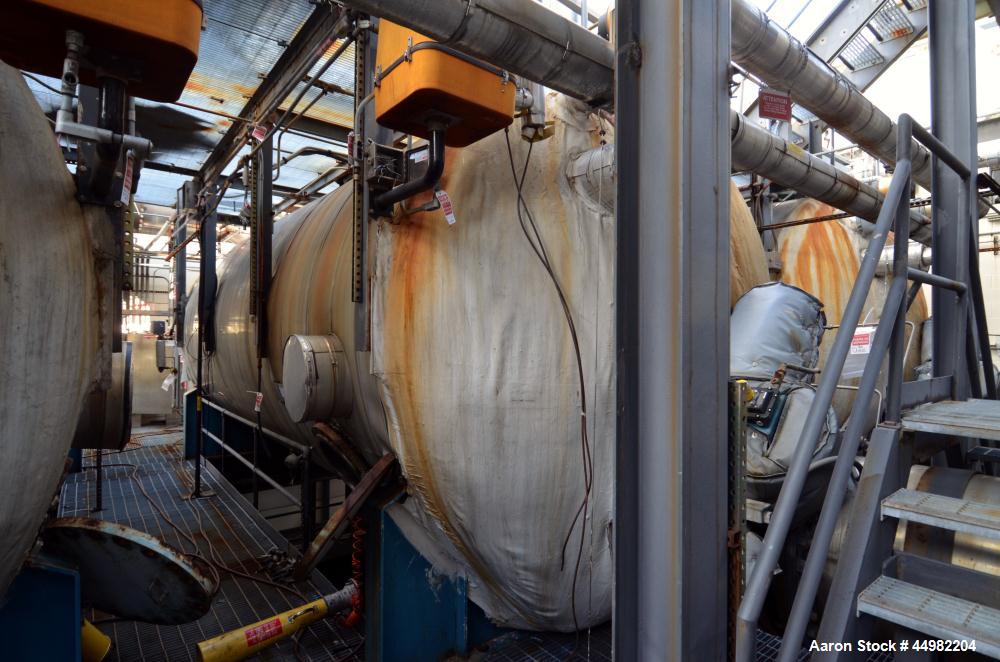 Used Pfaudler Adsorption Tank, 13,500 Gallon, Titanium, Horizontal. A