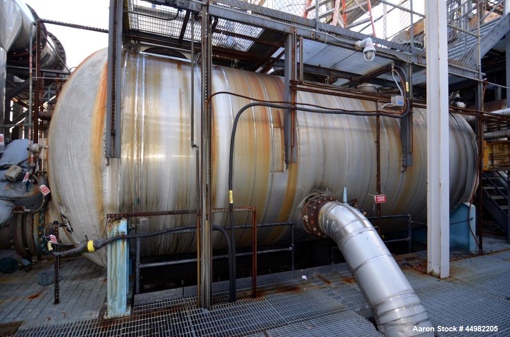Used Pfaudler Adsorption Tank, 13,500 Gallon, Titanium, Horizontal. A