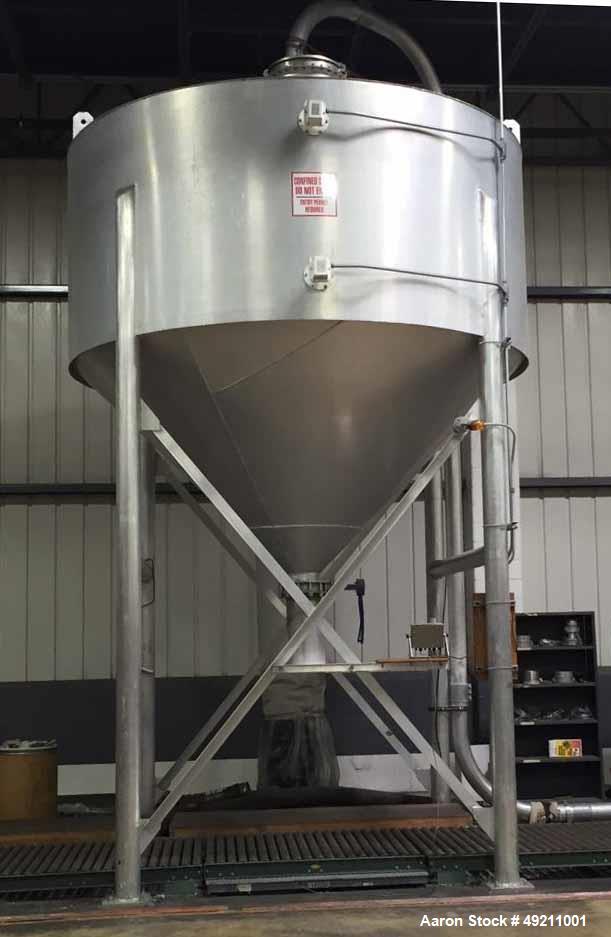 Used Aluminum Silo Tank. 11.92' nominal inside diameter. 18.00' nomin