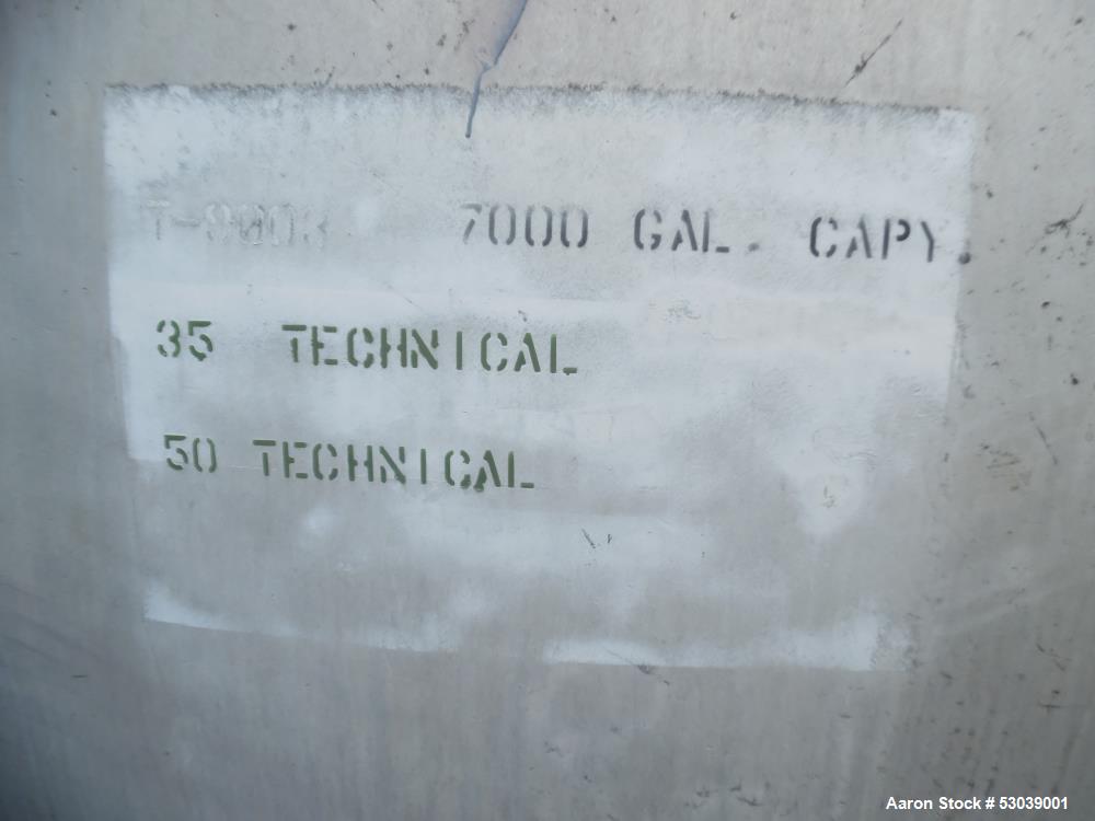 Used Schwabel Fabrication 7000 Gallon Horizontal Tank. 1/4" 5254 grad