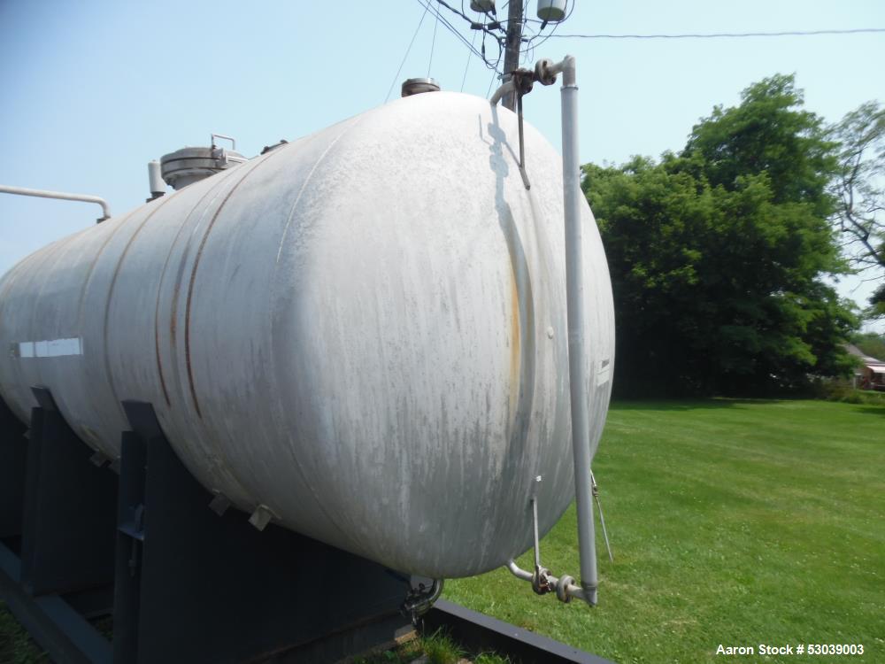 Used Schwabel Fabrication 7000 Gallon Horizontal Tank. 1/4" 5254 grad