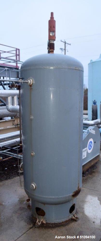 Used Steel Fab Pressure Receiving Tank. 175 Gallons, Carbon Steel, Ve