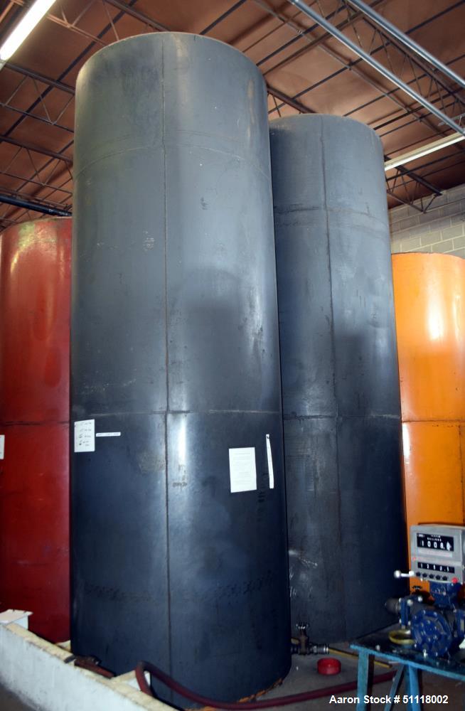 Used Tank, Approximate 2500 Gallon, Carbon Steel, Vertical. Approxima