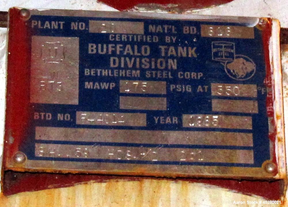 UsedBufallo Tank Div Tank, approximately 2,000 gallons, carbon steel,
