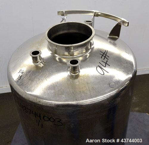 Used Apache Stainless Pressure Tank, 50 Gallon, 316L Stainless Steel,