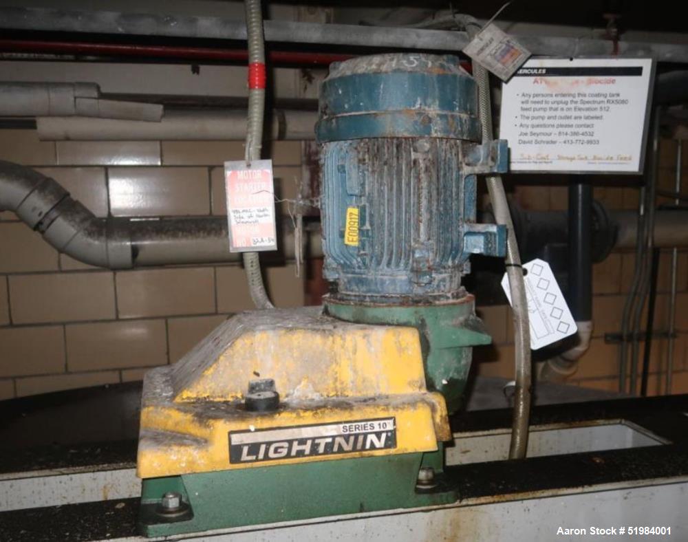 Used 316 Stainless Steel Dimple Jacketed Mixing Tank. With center top