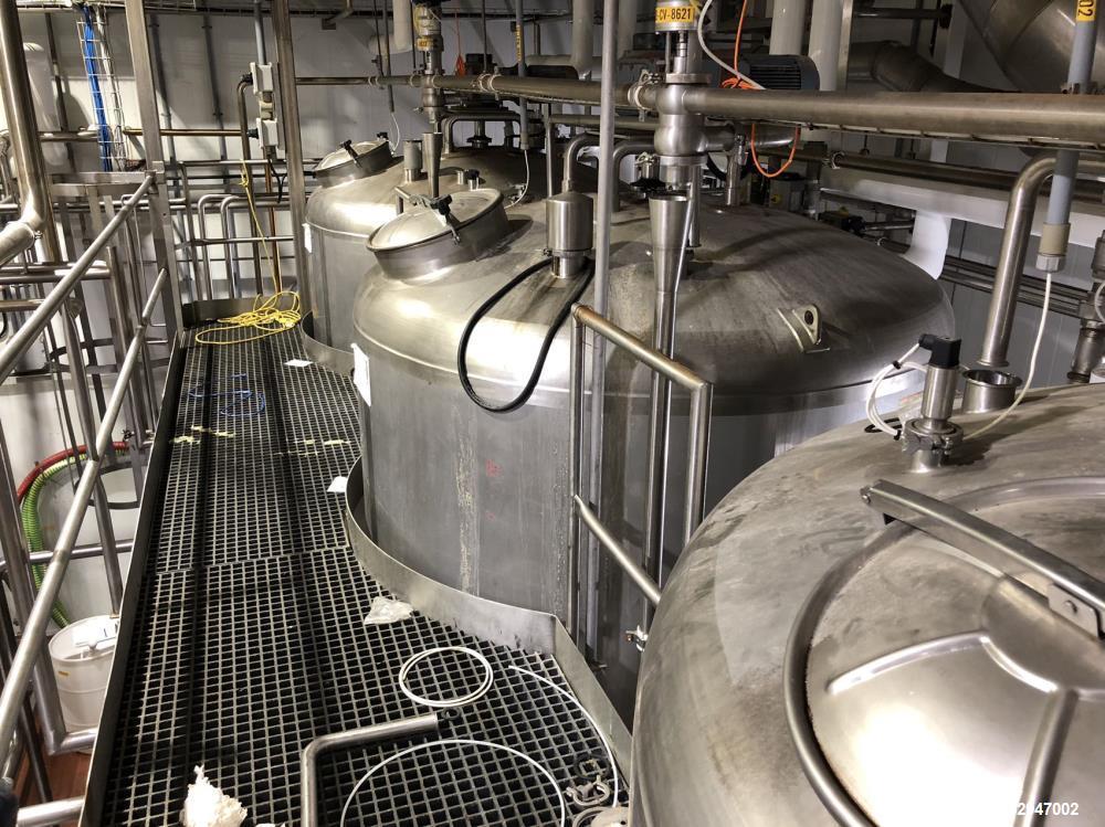 Used Inox-Tech Jacketed Mix Tank, 2642 Gallon -10,000 Liter, 304L Sta