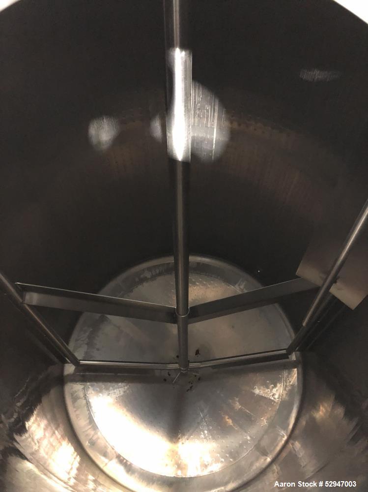 Used Inox-Tech Jacketed Mix Tank, 2642 Gallon -10,000 Liter, 304L Sta