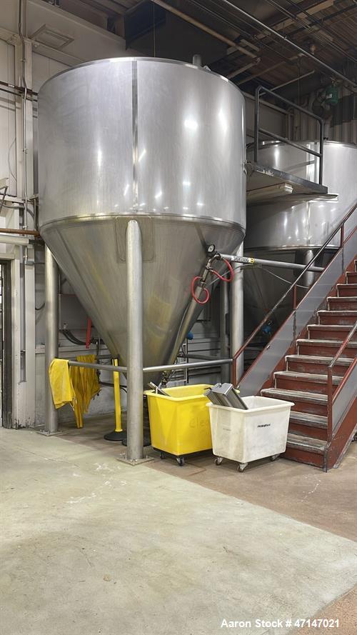 Used- Apache Jacketed Tank, 2500 Gallon, 304 Stai