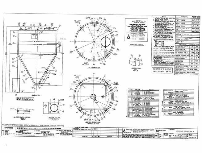 Used Apache Jacketed Tank, 2500 Gallon, 304 Stainless Steel. Vertical