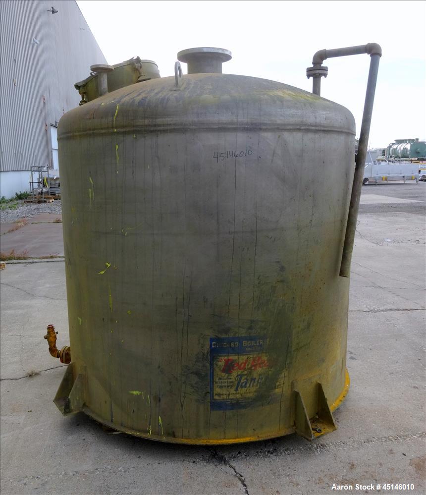 Used Chicago Boiler Company Tank, Approximate 1,000 Gallon, 304 Stain