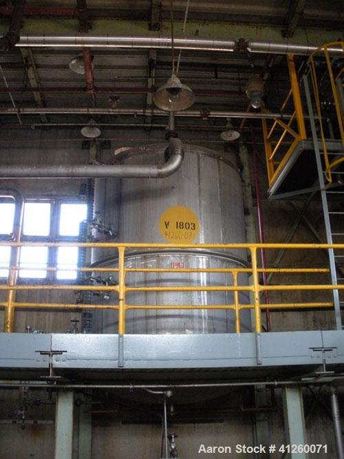 Used Ellett Pressure Tank, 4,000 Gallon, stainless steel, vertical. 8