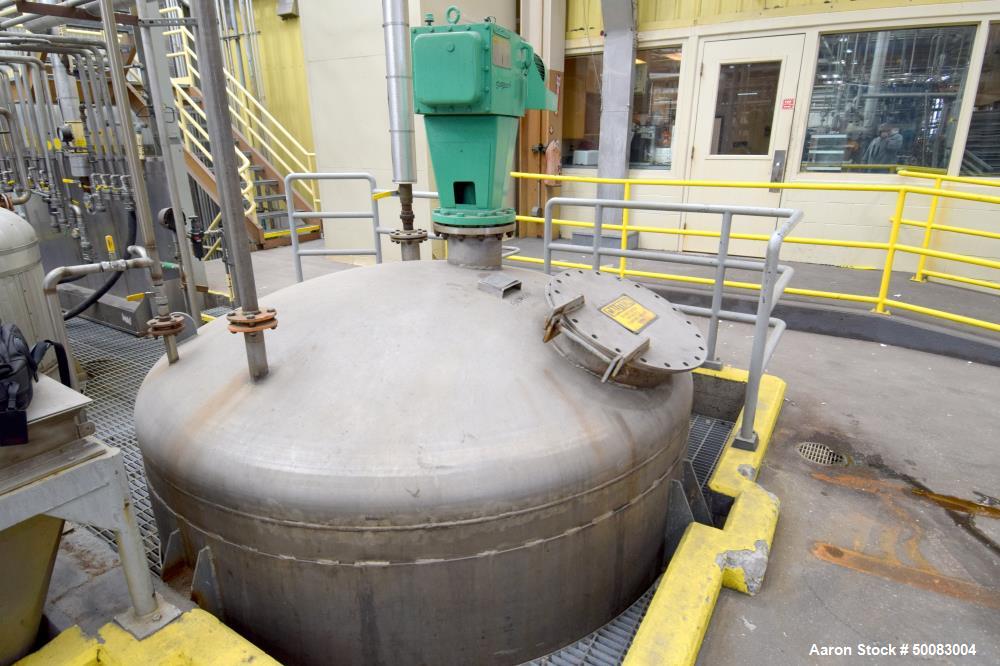 UsedMason Steel Tank, Approximately 2,500 Gallons, 316 Stainless Stee