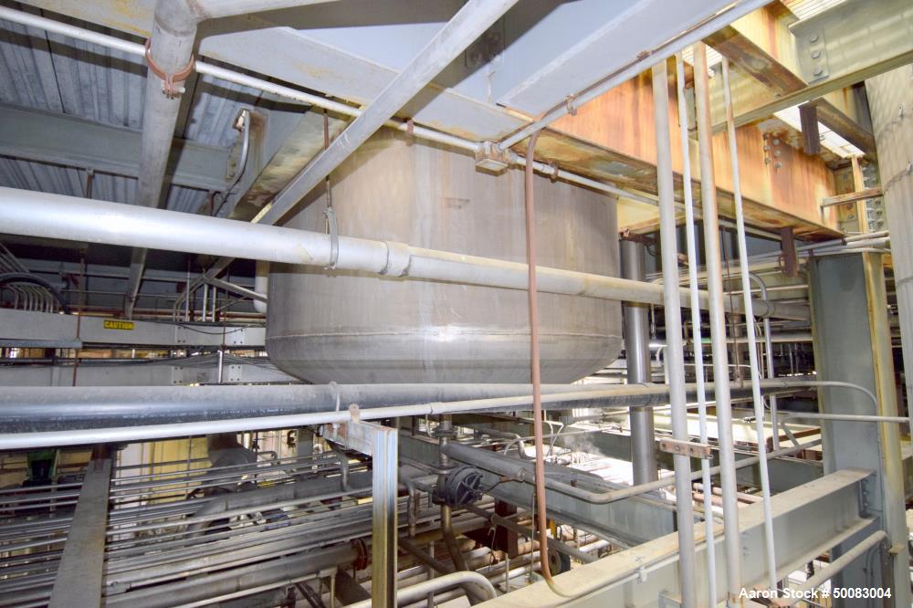 UsedMason Steel Tank, Approximately 2,500 Gallons, 316 Stainless Stee