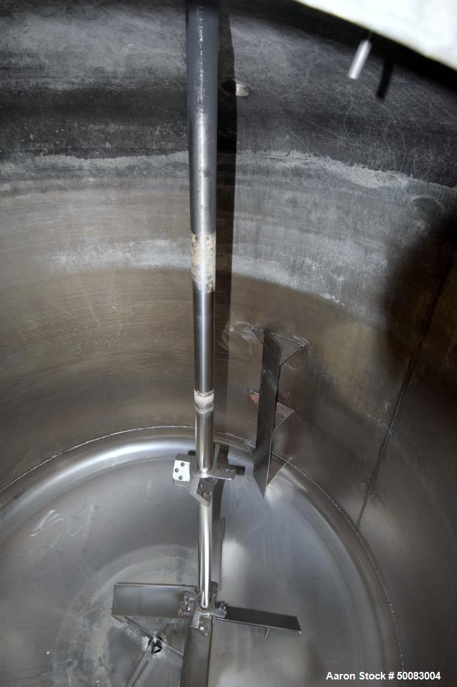 UsedMason Steel Tank, Approximately 2,500 Gallons, 316 Stainless Stee
