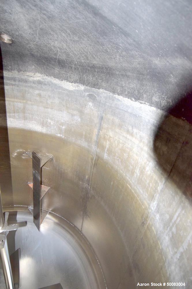 UsedMason Steel Tank, Approximately 2,500 Gallons, 316 Stainless Stee