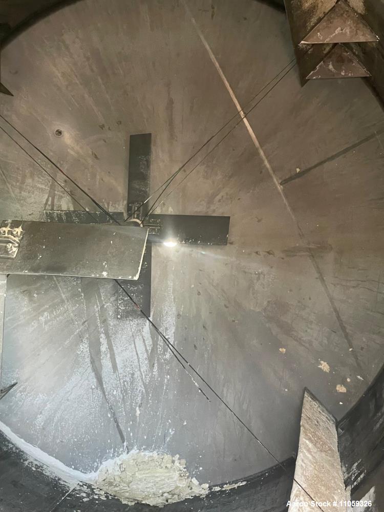 Used 10,000 Gallon Jacketed Stainless Steel Dish Bottom Mix Tank. 10'