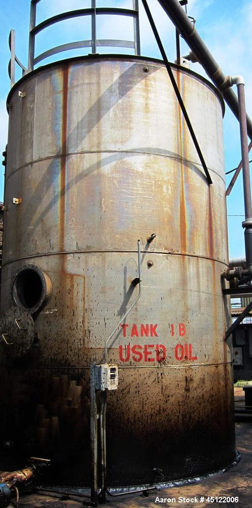 UsedApproximately 10,000 Gallon Used Oil Storage Tank, flat top, flat