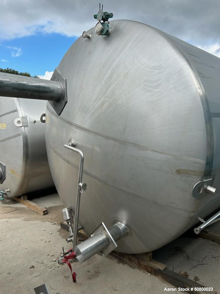 Used DCI 6,000 Gallon Vertical Single Wall Mix Tank. Side Bottom agit