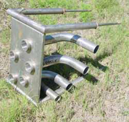 Used Flow Verter, 4 position. Stainless steel, vertical, free-standin