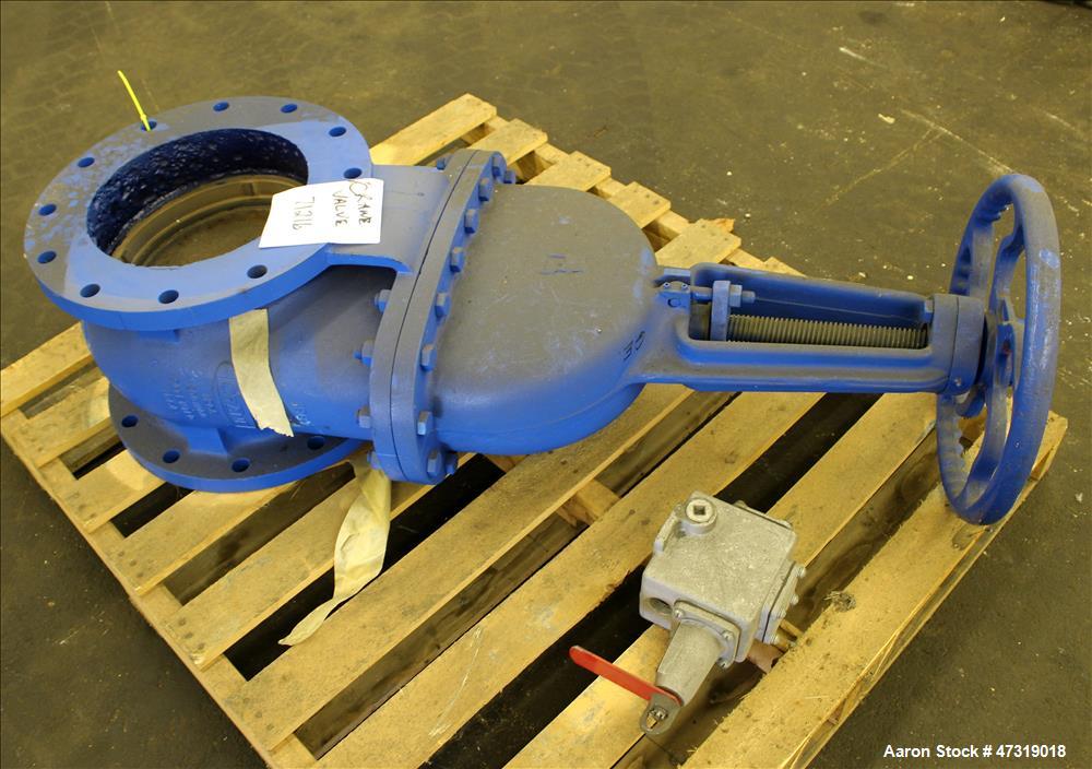 Used Crane Manual Gate Valve, 12" Diameter, Class 125, Carbon Steel.