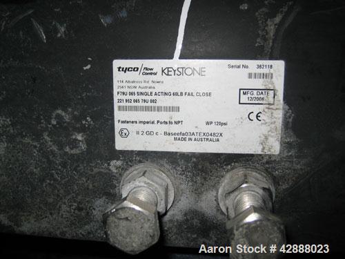 Unused- Keystone 8" Diameter Butterfly Valve, Model 990. 316 Stainles