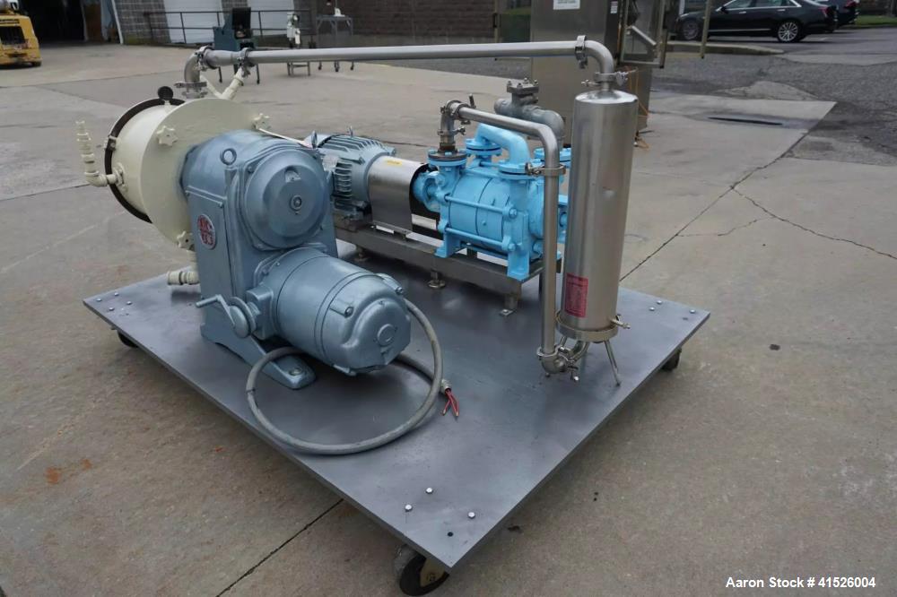 Used Cornell Machine Company Versator Model D16 Deaerator. Driven b