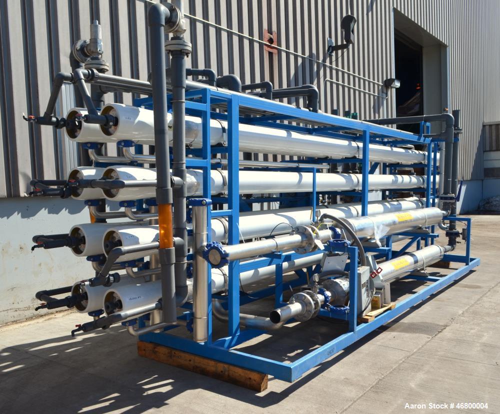 Used Ionics Reverse Osmosis Skid. Consists of : (8) CodeLine 80A seri
