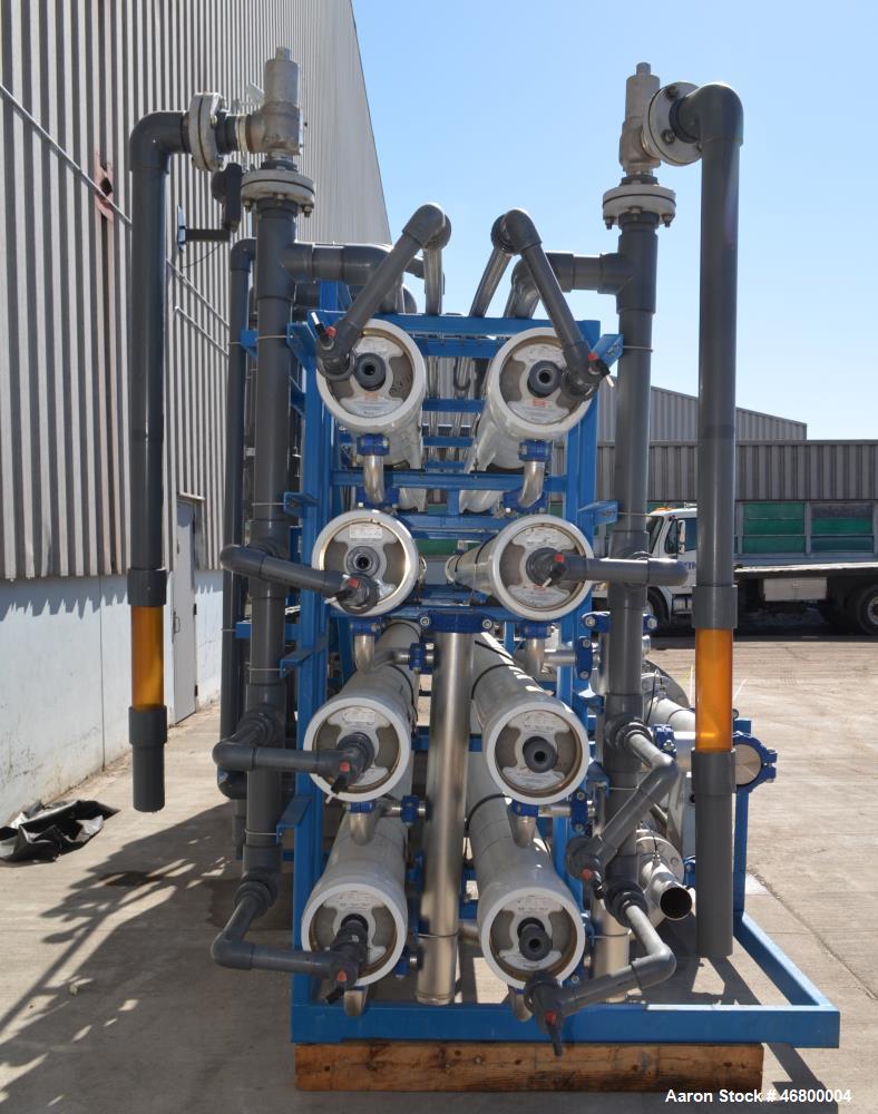 Used Ionics Reverse Osmosis Skid. Consists of : (8) CodeLine 80A seri