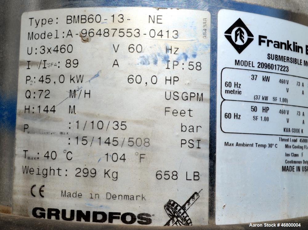 Used Ionics Reverse Osmosis Skid. Consists of : (8) CodeLine 80A seri