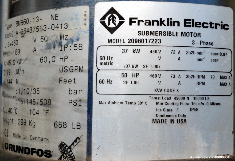 Used Ionics Reverse Osmosis Skid. Consists of : (8) CodeLine 80A seri