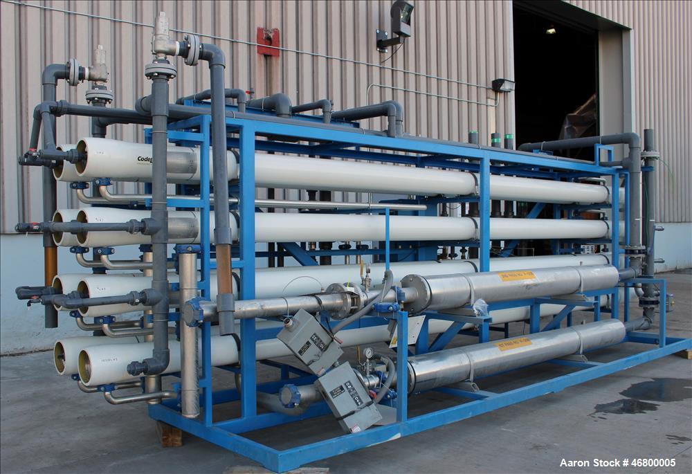 Used Ionics Reverse Osmosis Skid. Consists of : (8) CodeLine 80A seri