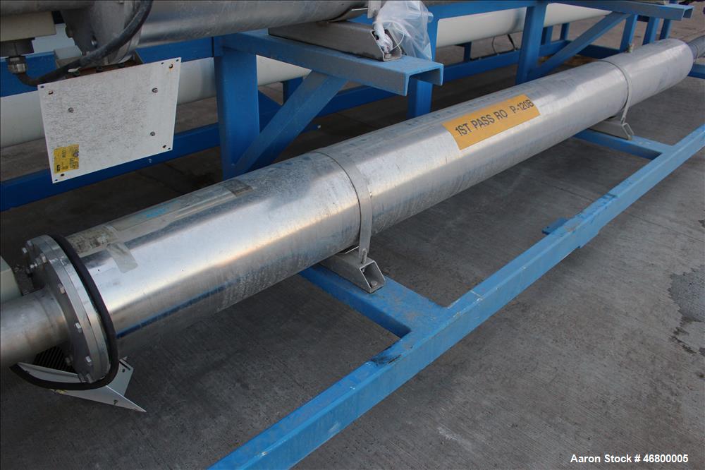 Used Ionics Reverse Osmosis Skid. Consists of : (8) CodeLine 80A seri