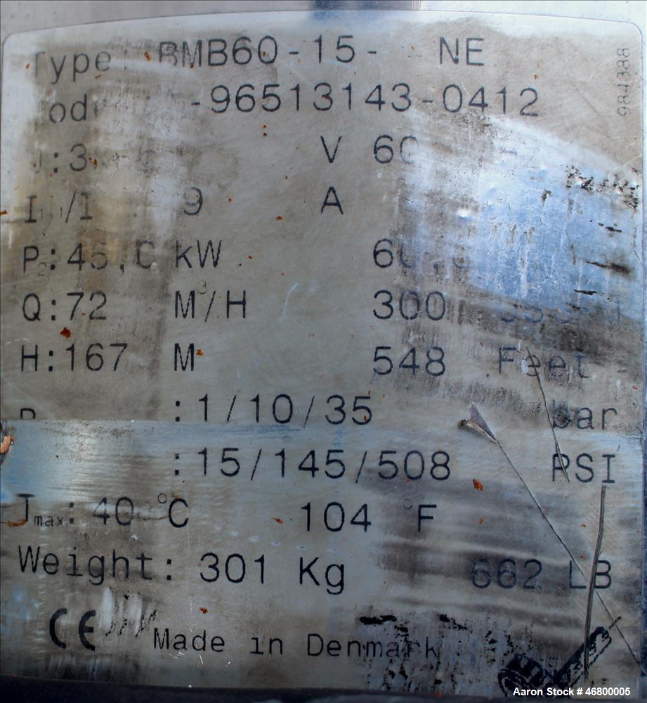 Used Ionics Reverse Osmosis Skid. Consists of : (8) CodeLine 80A seri