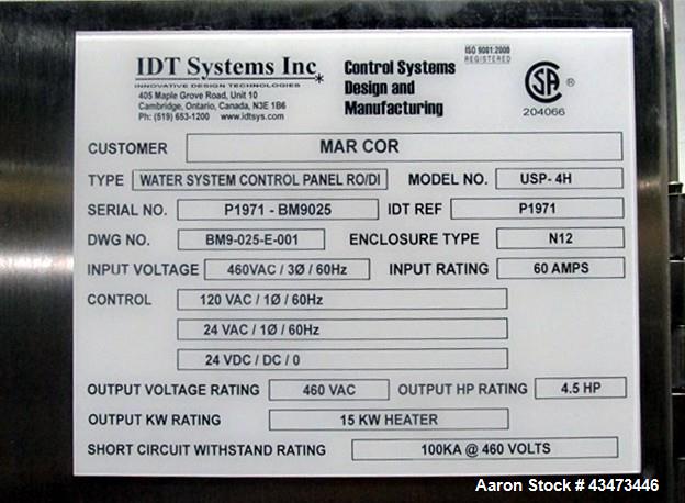 Used- Marcor Hot Water Sanitation System, Type US